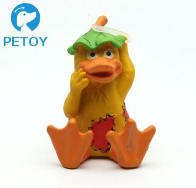 China Custom Latex Squeaky Rubber Duck Dog Toy 80g Non-Toxic Pet Chew Toy for sale