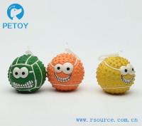 China Eco Friendly Latex Dog Toy Squeaky Ball 7.5cm for Small Medium Dogs for sale
