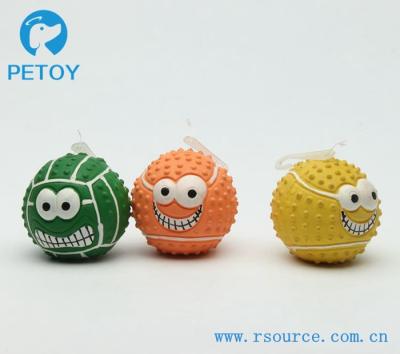 China Eco Friendly Latex Dog Toy Squeaky Ball 7.5cm for Small Medium Dogs for sale