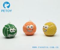 China Eco Friendly Latex Dog Toy Squeaky Ball 7.5cm for Small Medium Dogs for sale