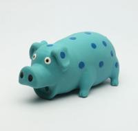 China Eco-Friendly Rubber Pig Squeaky Dog Toy 14.5cm Durable Pet Chew Toy for Small Medium Dogs for sale