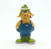 China Latex Squeaky Dog Toy Pig Shape Fetch Toy 15cm Height for Small Medium Dogs for sale