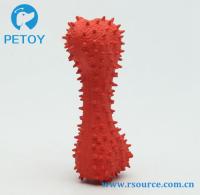 China Spiky Latex Dog Fetch Toy 14cm for Small Medium Dogs Squeaky Pet Toy for sale