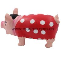 China Latex Pig Dog Toy Squeaky Pet Toy for Small Medium Dogs OEM Custom for sale