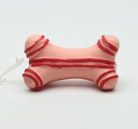 China Bone Shape Latex Pet Dog Toy 10.5cm Safe Chew Toy for Puppies Small Medium Dogs for sale