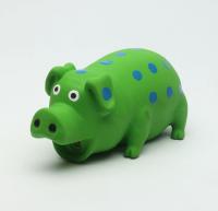 China Customized Color Soft Latex Dog Toy Pig Squeaky Toy 22cm for Small Medium Dogs for sale
