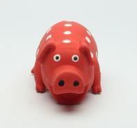 China Customized Color Soft Latex Dog Toy Pig Squeaky Toy 22cm for Small Medium Dogs for sale