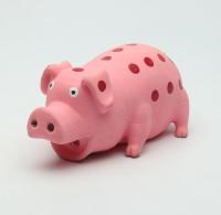 China Customized Color Soft Latex Dog Toy Pig Squeaky Toy 22cm for Small Medium Dogs for sale