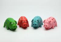 China Customized Color Soft Latex Dog Toy Pig Squeaky Toy 22cm for Small Medium Dogs for sale