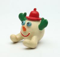 China Non-Toxic Latex Dog Squeaky Toy 12cm Funny Clown Design for Interactive Play for sale