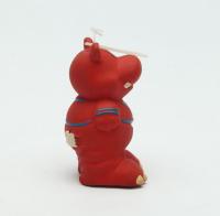 China Latex Squeaky Dog Toy Red Hippo Shape 9x5 cm Non Toxic Durable Pet Toy for sale