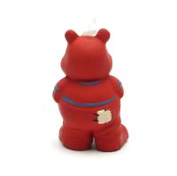 China Latex Squeaky Dog Toy Red Hippo Shape 9x5 cm Non Toxic Durable Pet Toy for sale