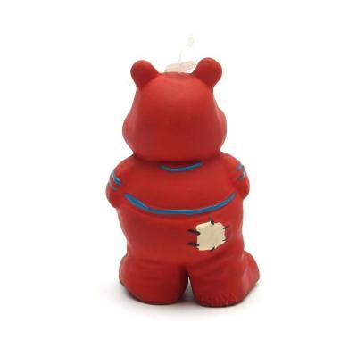 China Eco Friendly Latex Pet Toy Red Hippo Squeaky Dog Toy 9cm Height for Small Dogs for sale
