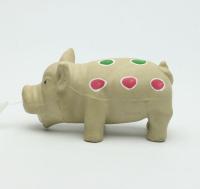 China Wholesale Custom Color Oinking Latex Squeaky Dog Toy Pig 15cm for Small Medium Breeds for sale