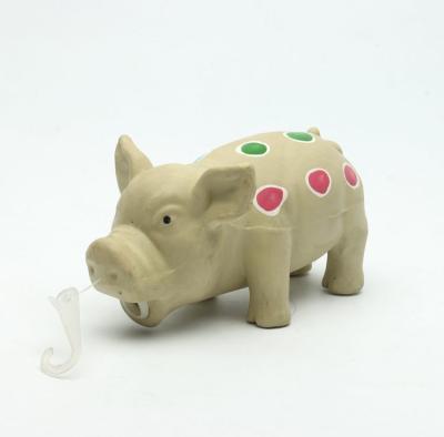 China Wholesale Custom Color Oinking Latex Squeaky Dog Toy Pig 15cm for Small Medium Breeds for sale