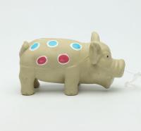 China Wholesale Custom Color Oinking Latex Squeaky Dog Toy Pig 15cm for Small Medium Breeds for sale