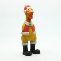 China Non-Toxic Latex Squeaky Chicken Dog Toy 24cm Colorful Pet Chew Toy for sale