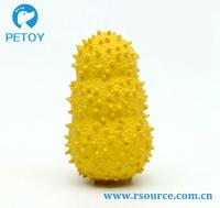 China Teeth Cleaning Spiky Squeaky Rubber Latex Dog Toy 10cm x 6cm for Small Medium Dogs for sale