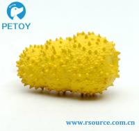 China Teeth Cleaning Spiky Squeaky Rubber Latex Dog Toy 10cm x 6cm for Small Medium Dogs for sale
