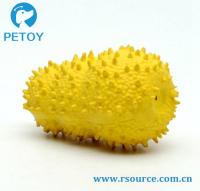China Teeth Cleaning Spiky Squeaky Rubber Latex Dog Toy 10cm x 6cm for Small Medium Dogs for sale