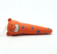 China Custom Size 17cm Latex Carrot Dog Toy Squeaky Chew for Small Medium Dogs OEM for sale