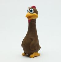 China Funny Chicken Squeaky Pet Toy for Dogs 17cm Height 16cm Width Latex Dog Toy for sale