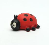China Soft Latex Ladybug Dog Chew Toy Squeaky Puppy Pet Toy 7cm Length for Small Medium Dogs for sale