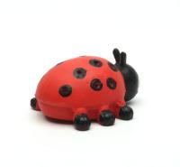 China Soft Latex Ladybug Dog Chew Toy Squeaky Puppy Pet Toy 7cm Length for Small Medium Dogs for sale