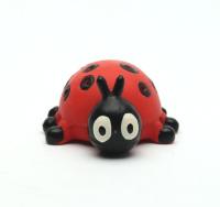 China Soft Latex Ladybug Dog Chew Toy Squeaky Puppy Pet Toy 7cm Length for Small Medium Dogs for sale
