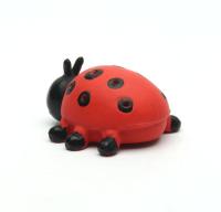 China Soft Latex Ladybug Dog Chew Toy Squeaky Puppy Pet Toy 7cm Length for Small Medium Dogs for sale