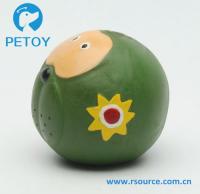 China Funny Face Small Latex Soft Dog Squeaky Ball Toy 8.5cm for Medium Dogs for sale