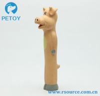 China Non Toxic Latex Dog Toys Squeaky Pig and Cow Set 26cm Soft Chew for Small Medium Dogs for sale