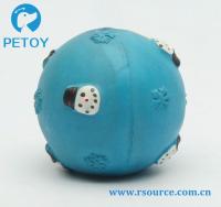 China Christmas Latex Dog Ball Toys Durable Squeaky 7cm for Small Medium Pets for sale