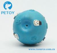 China Christmas Latex Dog Ball Toys Durable Squeaky 7cm for Small Medium Pets for sale