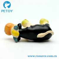 China Non Toxic Latex Cow Shape Dog Teaser Toy 17cm Interactive Squeaky Pet Toy for sale