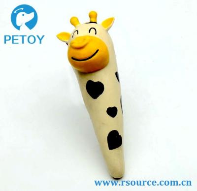China Wholesale Latex Rubber Cow Dog Chew Toy 19cm Squeaky Pet Toy for Small Medium Dogs for sale