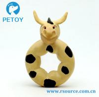 China Latex Cow Pet Chewing Toy 16.5cm Eco-Friendly Durable Dog Grind Teeth for sale