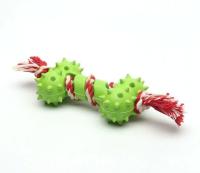 China Interactive Dog Teeth Cleaning Chews Rubber Treat Toy 20x6.5cm for Dental Health for sale