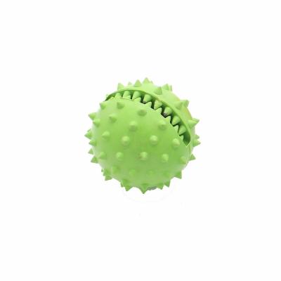 China Green Pet Rubber Chew Toy for Dogs with No Teeth 7cm 68g Cleaning Teeth for sale
