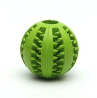 China Hard Rubber Dog Chew Toy Ball for Teeth Cleaning 5cm 7cm for sale