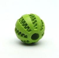 China Hard Rubber Dog Chew Toy Ball for Teeth Cleaning 5cm 7cm for sale