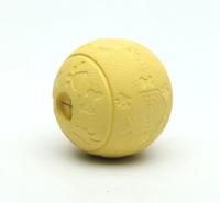 China Round Rubber Dog Treat Ball Dispenser 8cm Eco-Friendly Chew Toy for Commercial Use for sale