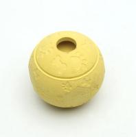 China Round Rubber Dog Treat Ball Dispenser 8cm Eco-Friendly Chew Toy for Commercial Use for sale