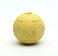 China Round Rubber Dog Treat Ball Dispenser 8cm Eco-Friendly Chew Toy for Commercial Use for sale