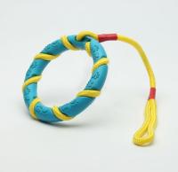 China Round O Pet Dog Dental Chew Toy Durable TPR with Rope 50cm Length for sale