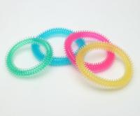 China TPR Dog Toy Spiky Circle 12x7.5cm 122g Durable Chew Toy for Small Puppies for sale