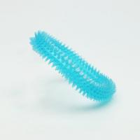 China TPR Dog Toy Spiky Circle 12x7.5cm 122g Durable Chew Toy for Small Puppies for sale