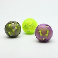 China Durable TPR PVC Dog Toy Ball 7.5cm Non Toxic Hard Plastic Chew Toy for Extreme Chewers for sale