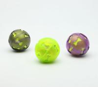 China Durable TPR PVC Dog Toy Ball 7.5cm Non Toxic Hard Plastic Chew Toy for Extreme Chewers for sale