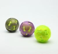 China Durable TPR PVC Dog Toy Ball 7.5cm Non Toxic Hard Plastic Chew Toy for Extreme Chewers for sale